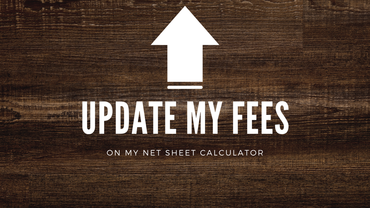 How do I update my fees on my title quote calculator? - Seller Net ...