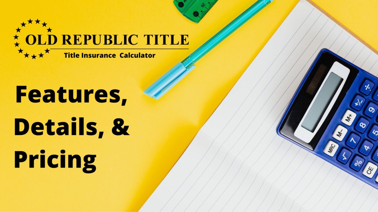 Old Republic's Title Insurance Calculator - Seller Net Sheet - Branded ...