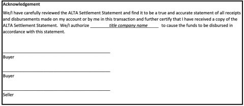 What is an ALTA Settlement Statement and how to read the one? - Seller ...